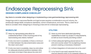 Endoscope Reprocessing Sink Checklist | Pure Processing