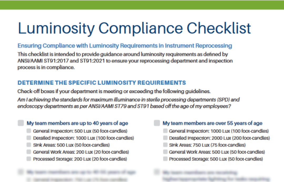 Luminosity Compliance Checklist | Pure Processing
